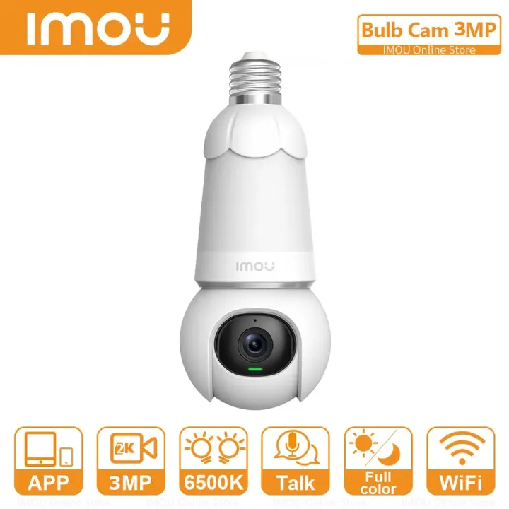 Imou Bulb Maroc: Caméra Ampoule 2K 3MP | Bon Prix -30%